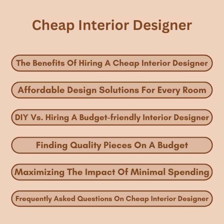 Cheap Interior Designer: Transform Your Space with Affordable Elegance