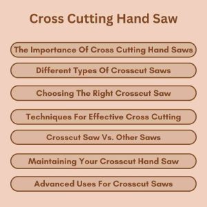 Cross Cutting Hand Saw: Essential Tool for Precision Woodwork