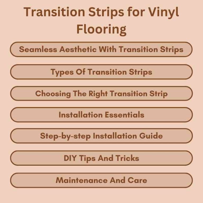 Transition Strips for Vinyl Flooring: Seamless Solutions