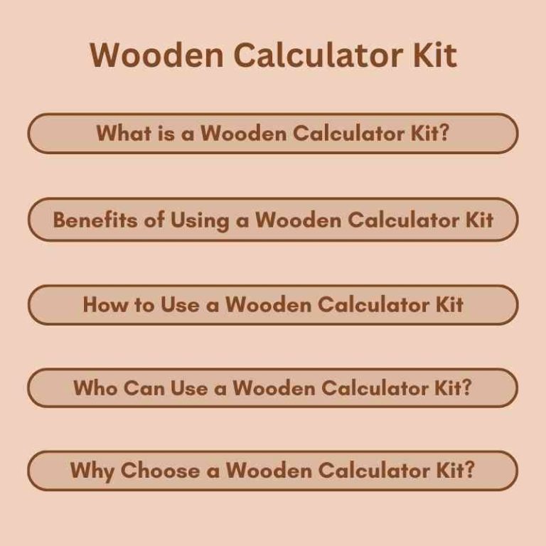 Wooden Calculator Kit: Unleash Your Inner Engineer