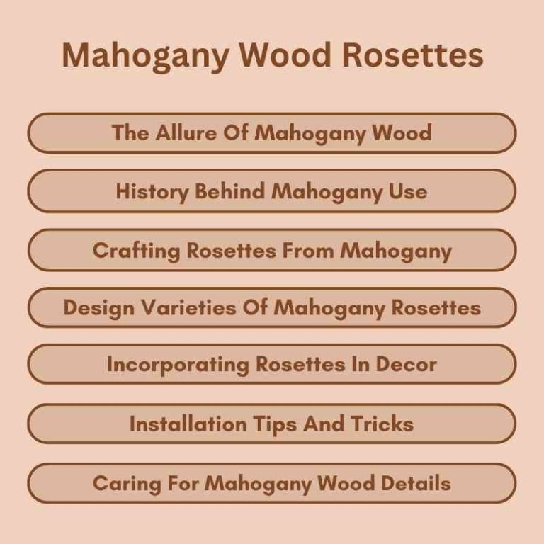 Mahogany Wood Rosettes: Elegance in Detail