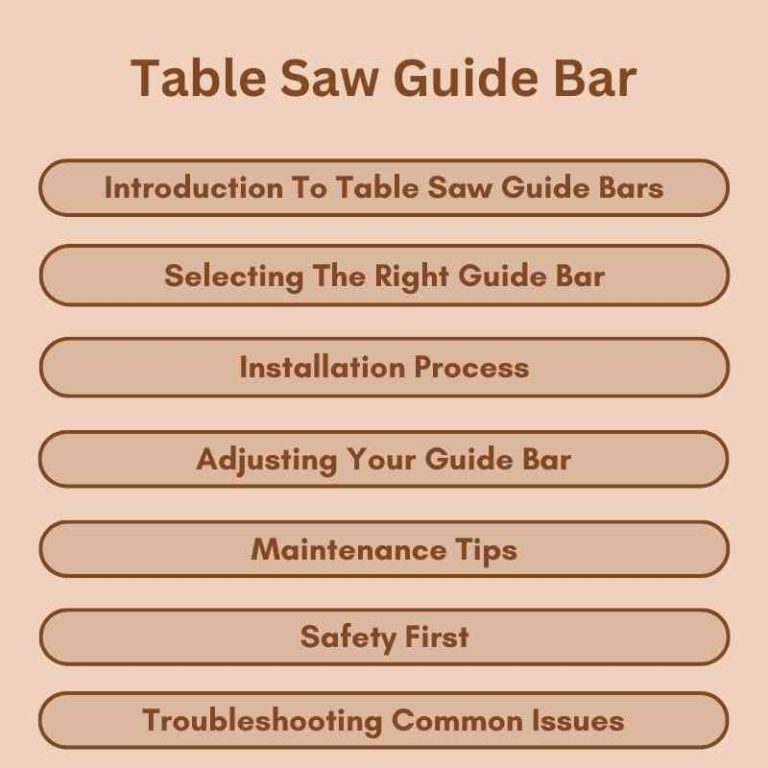 Table Saw Guide Bar: Essential Tips for Precision Cutting