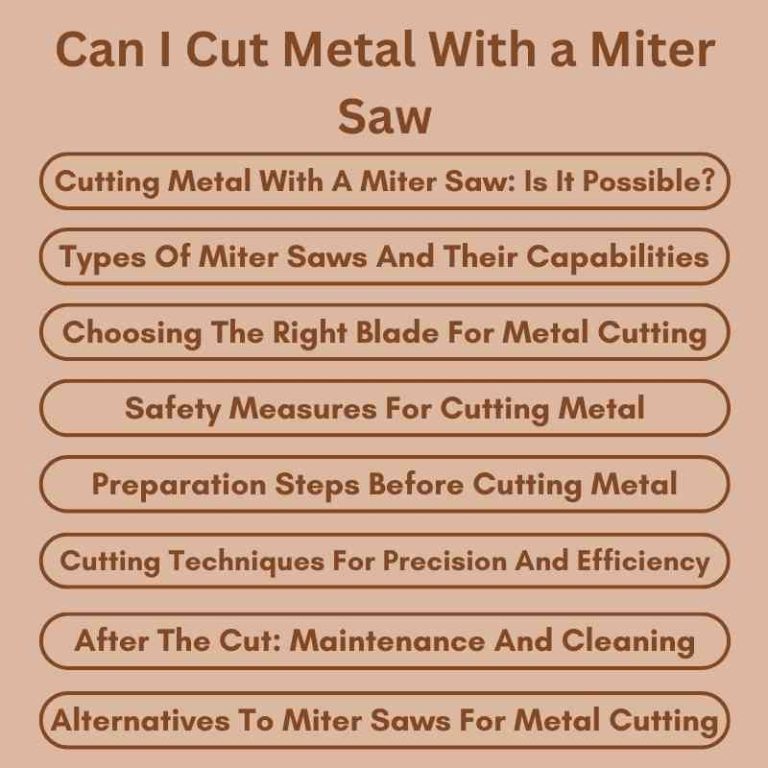 Can I Cut Metal With a Miter Saw?: Expert Tips & Tricks