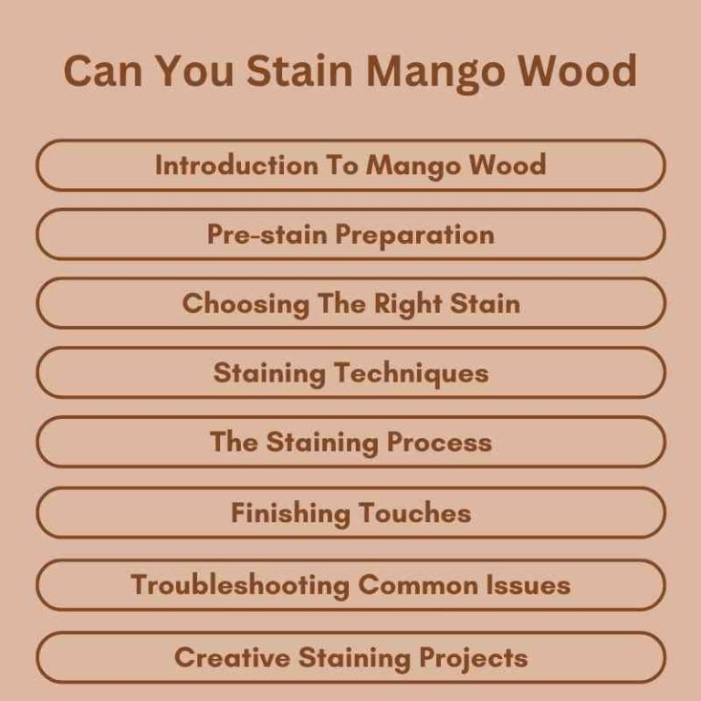 Can You Stain Mango Wood? Unlock the Secrets!