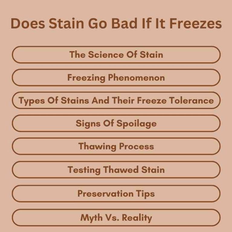 Does Stain Go Bad If It Freezes? Thawing the Truth