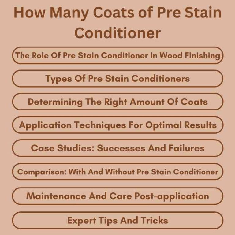 How Many Coats of Pre Stain Conditioner: Best Practices