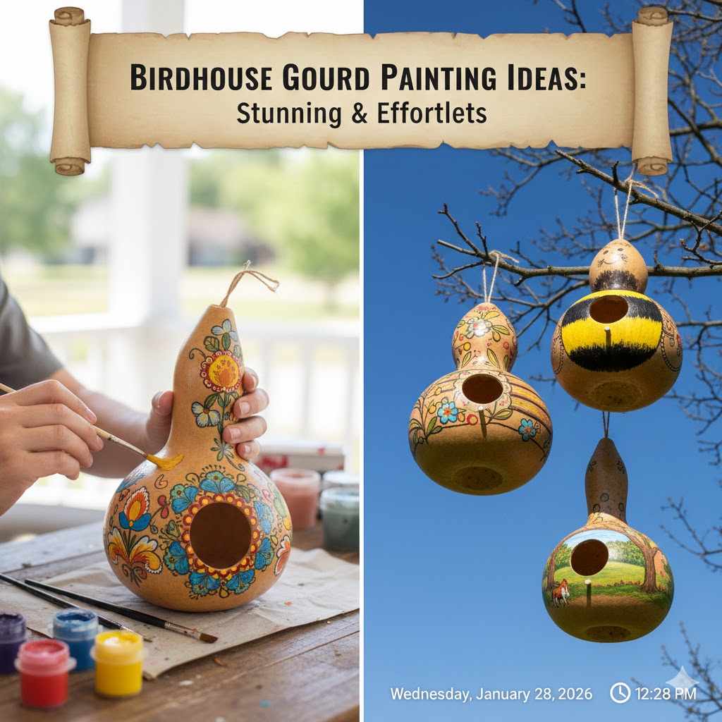 Birdhouse Gourd Painting Ideas: Stunning & Effortless