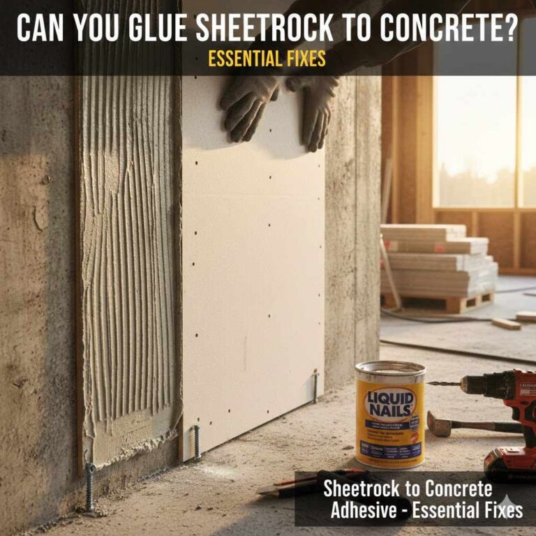 Can You Glue Sheetrock To Concrete? Essential Fixes