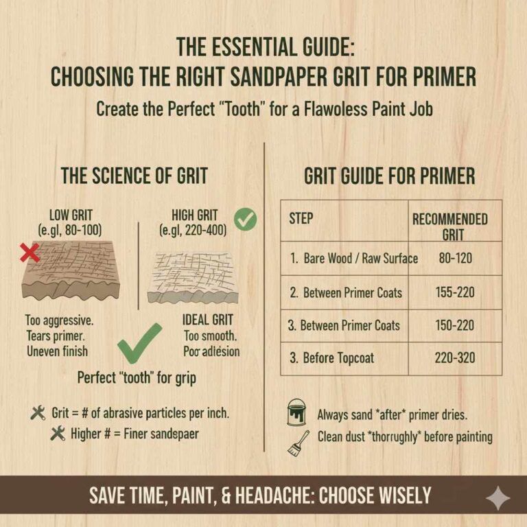 What Grit Sandpaper For Primer: Essential Guide