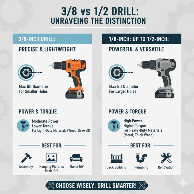 3/8 vs 1/2 Drill: What Makes Them Different?