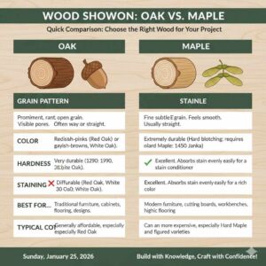 Difference Between Oak And Maple Wood: Essential Facts