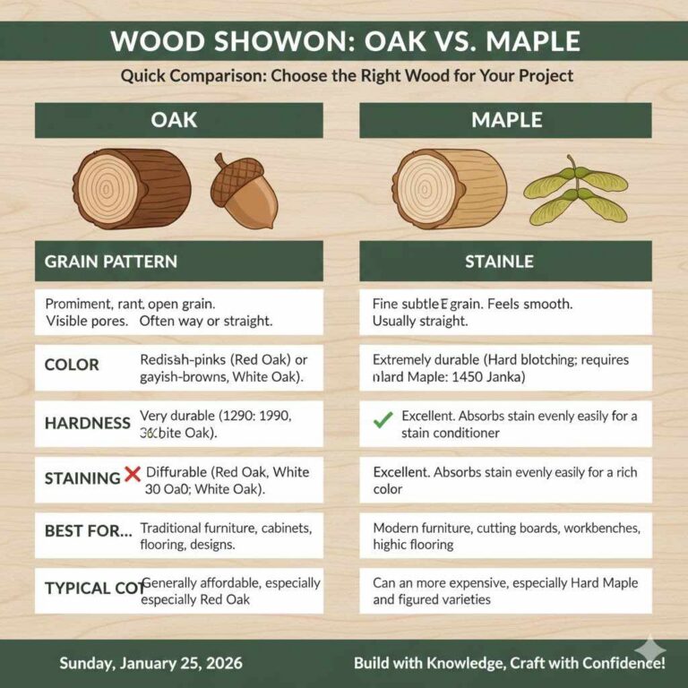 Difference Between Oak And Maple Wood: Essential Facts