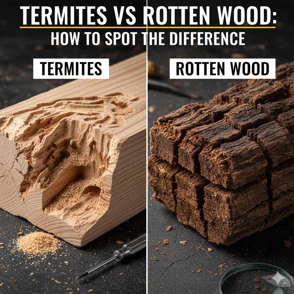 Termites vs Rotten Wood: How to Spot the Difference