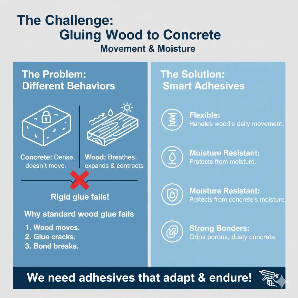 Can You Glue Wood To Concrete? Proven Methods