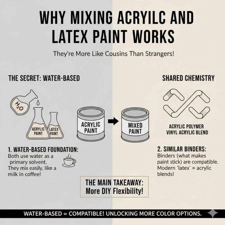 Can I Mix Acrylic Paint With Latex Paint: Proven Best Tip