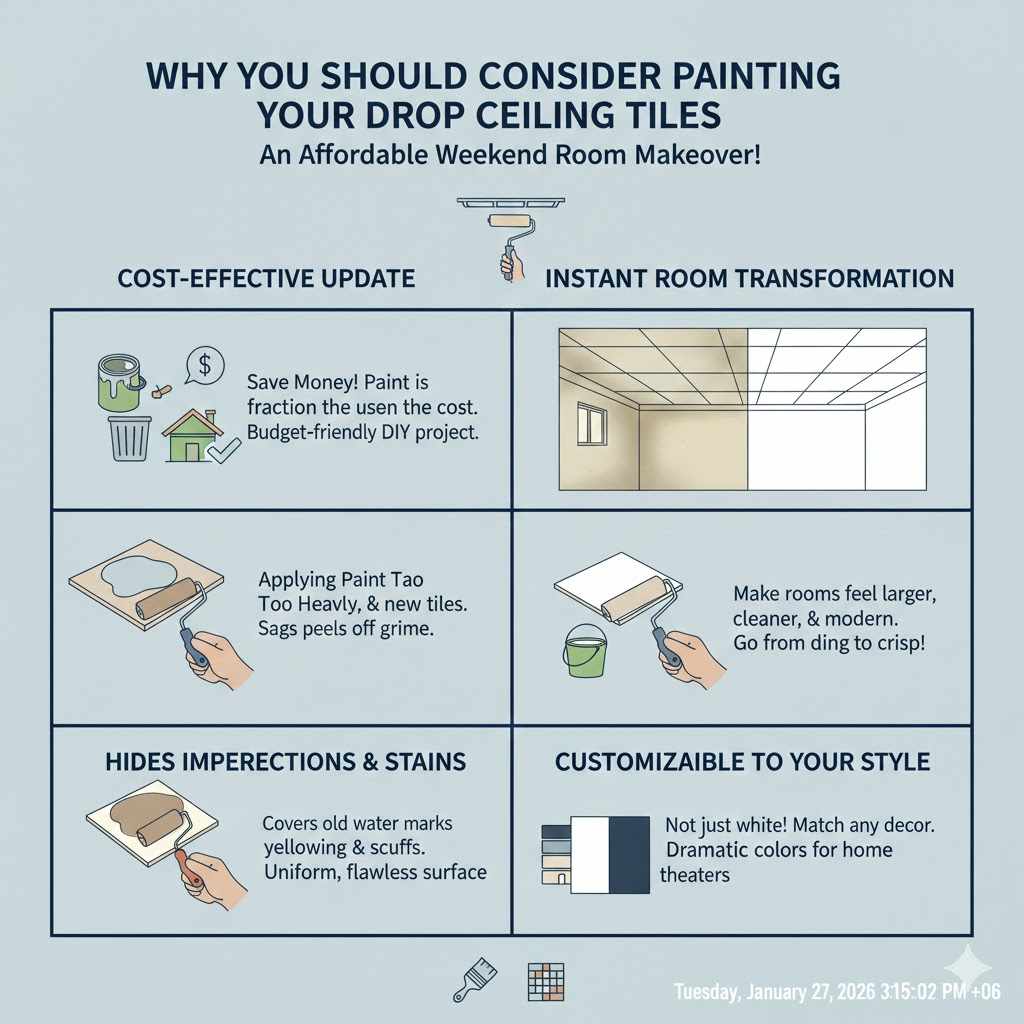 Can I Paint Drop Ceiling Tiles? The Proven, Best Way