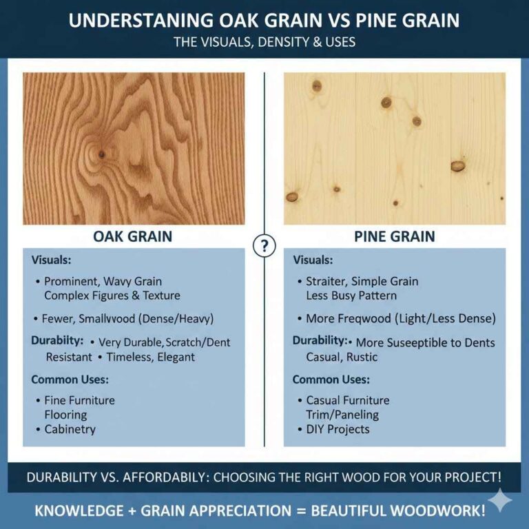 Oak Grain vs Pine Grain: What’s the Difference?