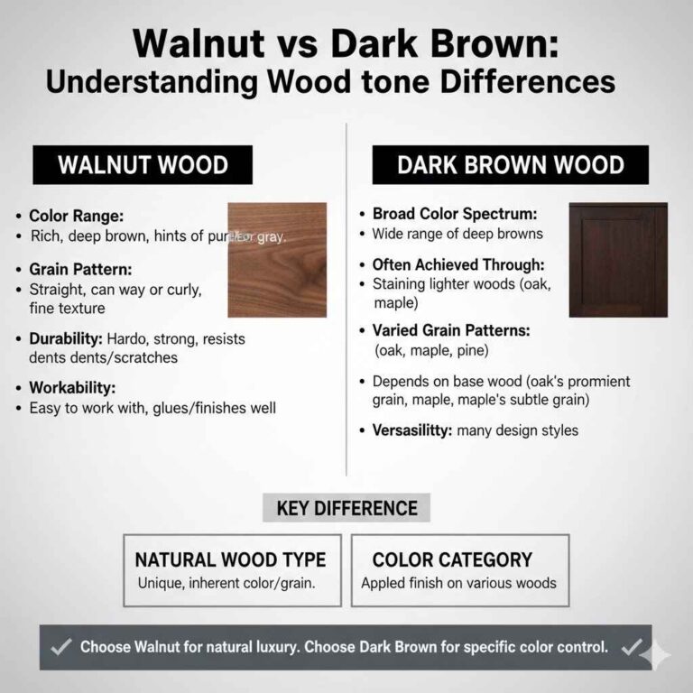 Walnut vs Dark Brown: Wood Tone Comparison
