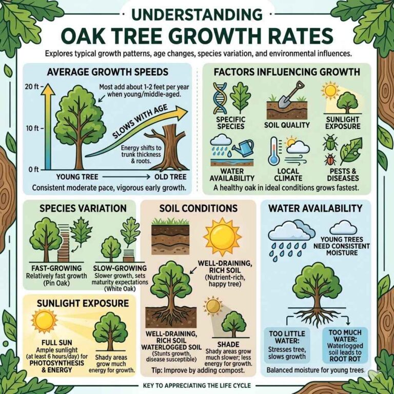 How Fast Does an Oak Tree Grow? Local Species Guide